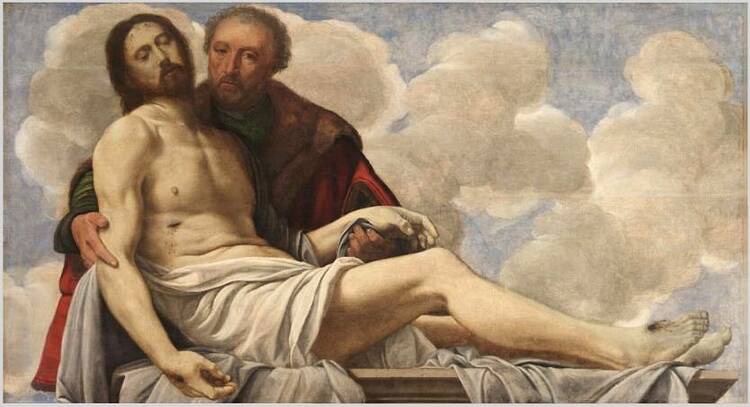 Handed over to be buried. Receiving the body of Jesus (for Holy Week ...