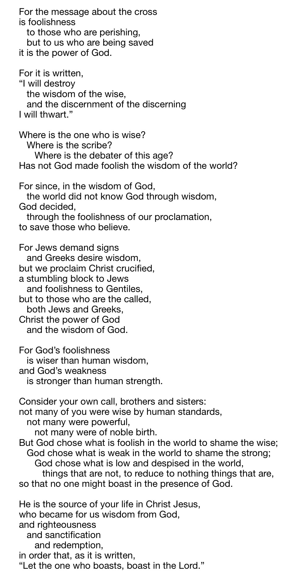 The paradox of “the word of the cross” in Corinth (1 Cor 1; Epiphany 4A ...