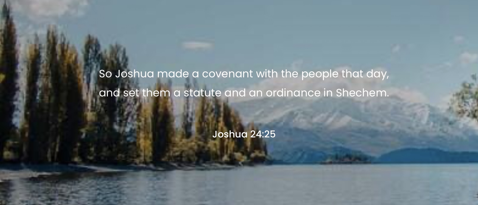 Joshua made a covenant with the people that day (Josh 24; Pentecost 24A ...