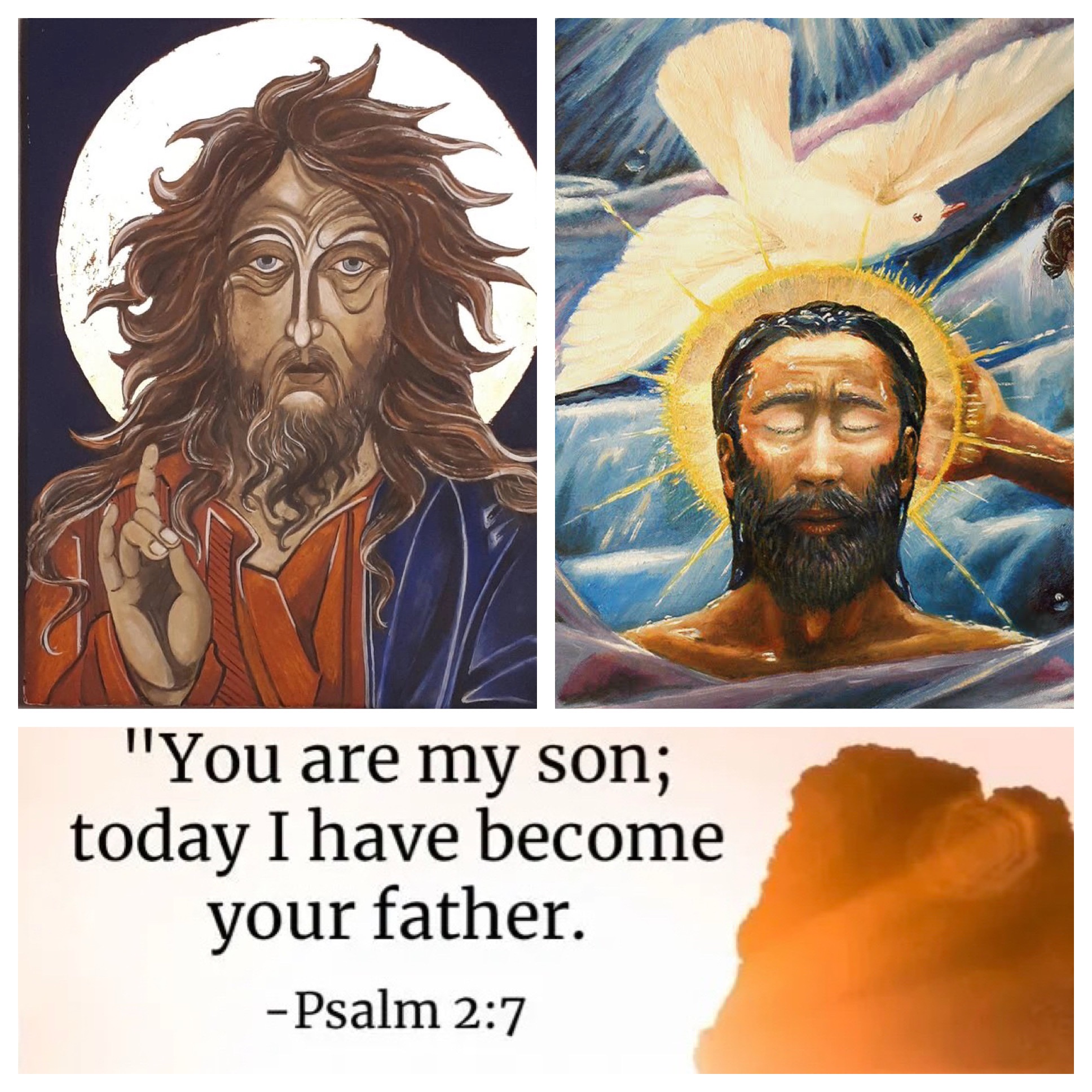 The heaven was opened, the Spirit descended (Luke 3; The Baptism of ...